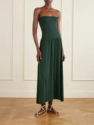 ERES Oda Strapless Maxi Dress - Green