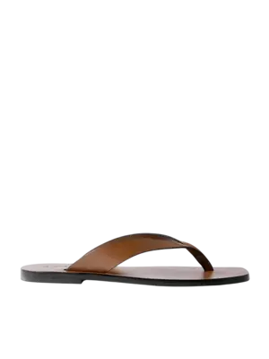 A.emery Kinto Leather Flip Flops - Brown