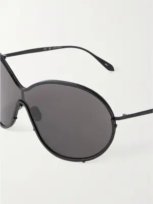 Alaïa Large Round-frame Metal Sunglasses