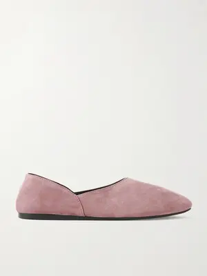 Khaite Jane Suede Flats - Pink