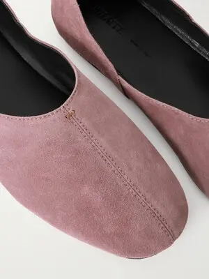 Khaite Jane Suede Flats - Pink