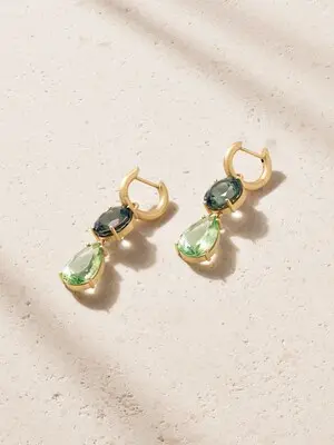 Irene Neuwirth Gemmy Gem 18-karat Gold Tourmaline Hoop Earrings - Green