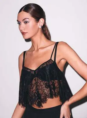 FLEUR DU MAL Juliet Lace Flutter Cami
