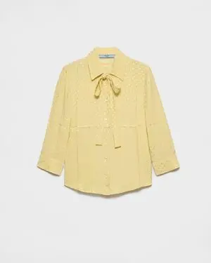 Prada Polka-dot Satin Shirt