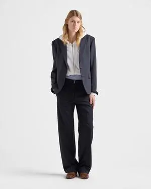 Prada Wool Trousers - Navy