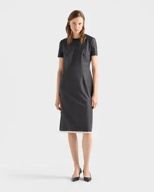 Prada Checked Wool Sheath Dress