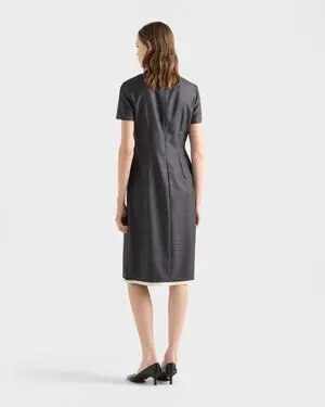 Prada Checked Wool Sheath Dress
