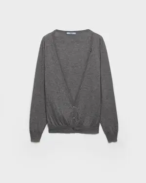 Prada Cashmere Cardigan - Slate Gray