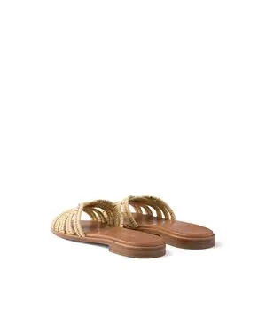 Prada Crochet Slides - Neutral