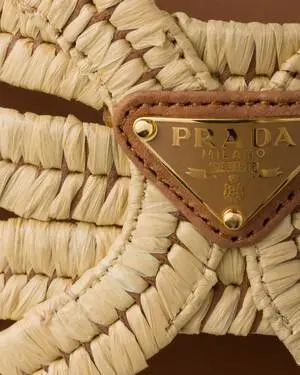 Prada Crochet Slides - Neutral