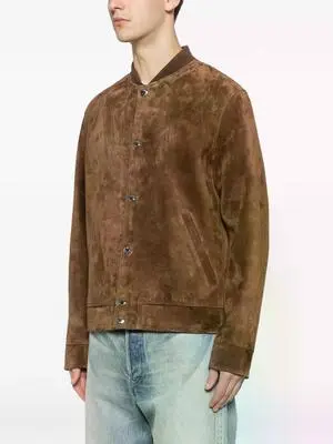 YVES SALOMON Button-up Calf-suede Jacket