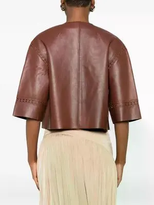 YVES SALOMON Laser-cut Lambskin Jacket