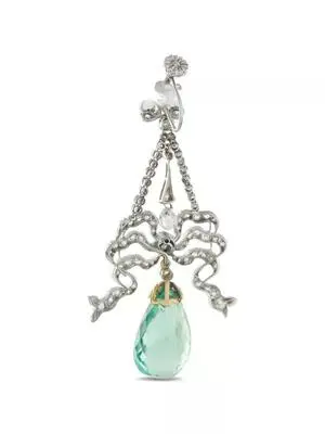 LB EXCLUSIVE Diamond And Emerald Drop Earrings