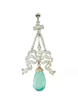 LB EXCLUSIVE Diamond And Emerald Drop Earrings