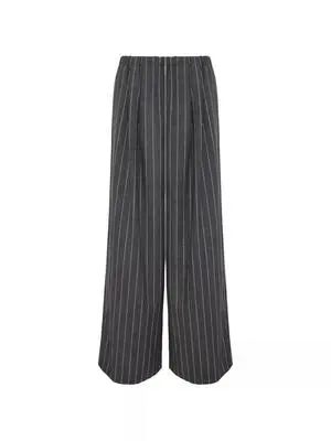 ENFOLD Striped Wide-leg Trousers