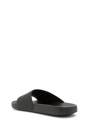 Givenchy Logo Rubber Sliders - Black