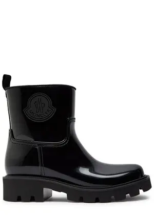 Moncler Logo-appliquéd Rain Boots - Black