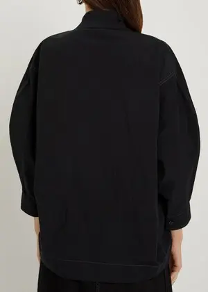 LEMAIRE Scarf-effect Cotton Blouse - Black