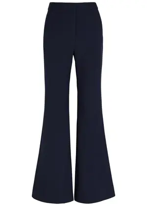 Veronica Beard Arden Flared-leg Jersey Trousers
