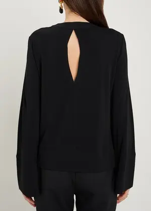 JOSEPH Fabiola Keyhole Jersey Blouse
