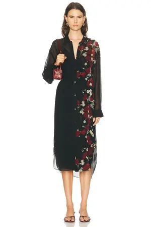 Khaite Gloria Printed Floral Dress