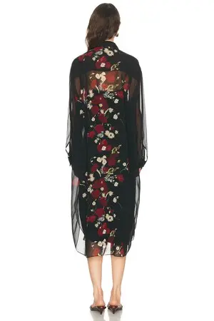 Khaite Gloria Printed Floral Dress
