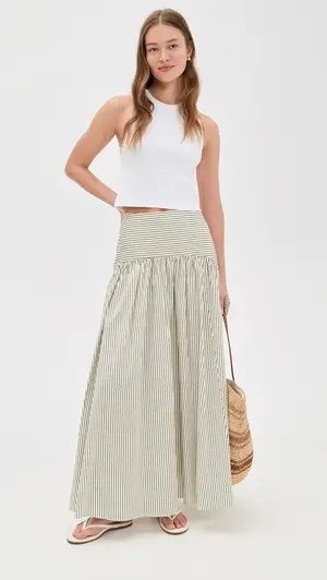 Staud Procida Stripe Skirt