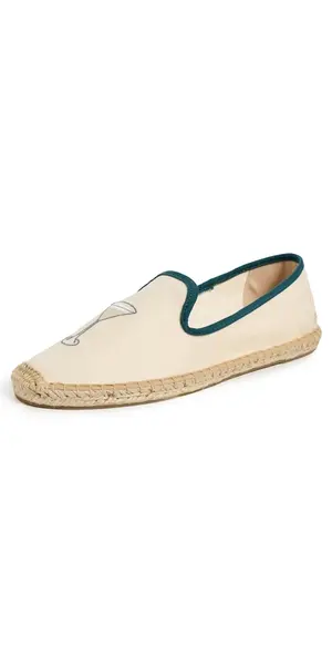 Soludos The Smoking Espadrilles - Ivory/green