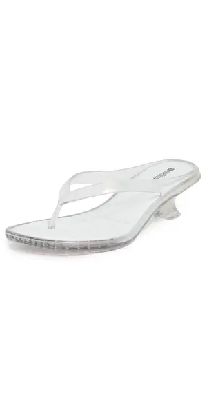Melissa Jelly Kitten Heel Flip Flops - Clear