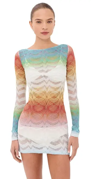 Missoni Long Sleeve Mini Dress - Multicolor