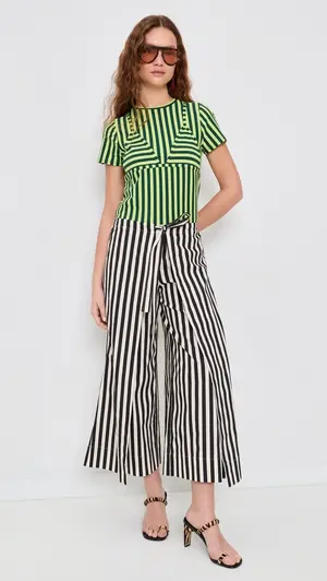 SIMONMILLER Striped Poplin Pants