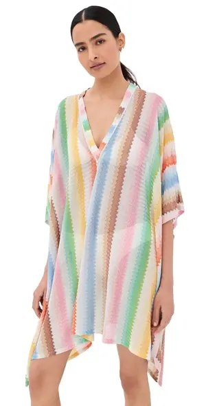Missoni V Neck Short Cover Up Dress - Multicolor