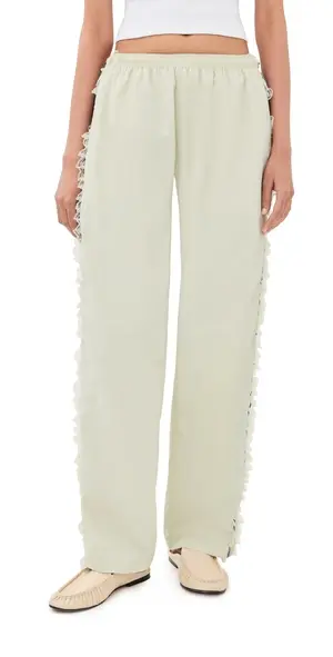 TANNER FLETCHER Ruched Stripe Pants