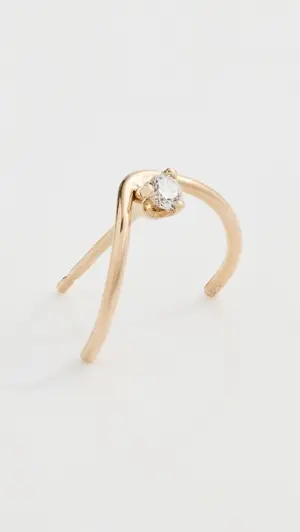 Zoe Chicco 14k Gold Wave Diamond Single Earring