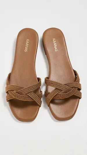 Kaanas Ayanna Rope Sandals - Coffee