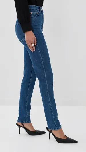 Another Tomorrow Slim Denim Pants