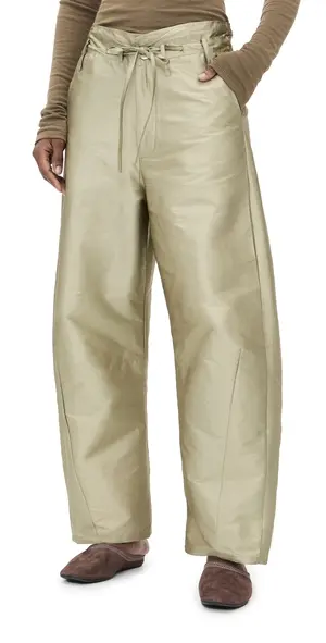Chan Luu Techno Taffeta Barrel Pants - Sage
