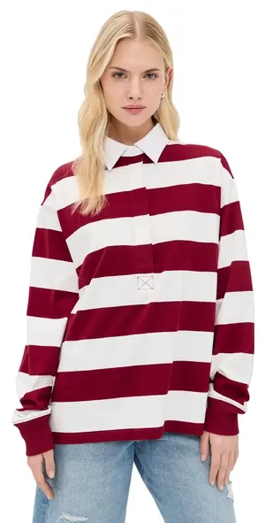 Good American Oversized Rugby Shirt