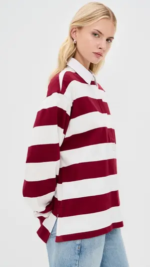 Good American Oversized Rugby Shirt