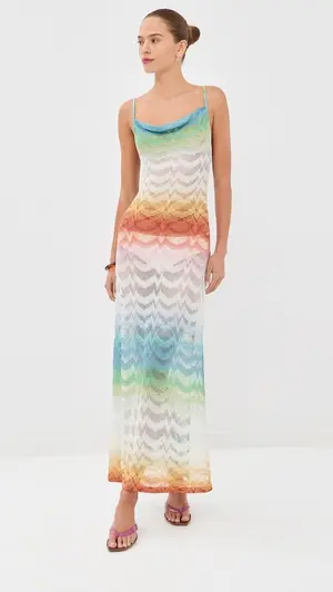 Missoni Cowl Neck Long Cover Up Dress