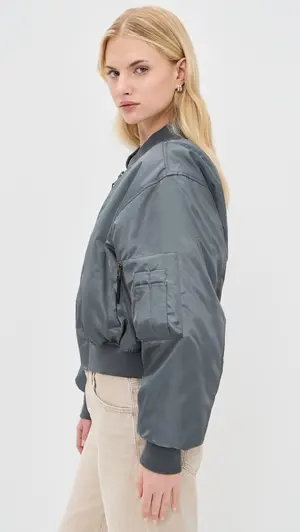 ANINE BING Cropped Leon Bomber