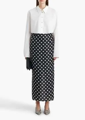Khaite Fritz Long-sleeve Poplin Top - Chalk