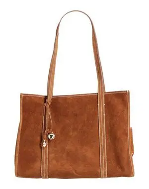 Sandro Shoulder Bag Tan Cowhide - Brown