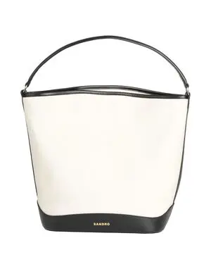 Sandro Handbag In Textile Fibers And Leather