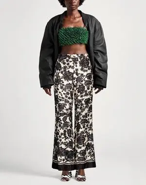 Sandro Floral Print Wide Leg Pants
