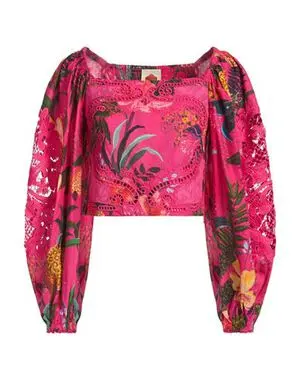 Farm Rio Cotton Crop Top - Fuchsia