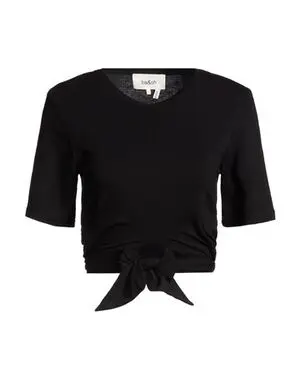 Ba&sh Viscose Blend Cropped Top With Tie Detail