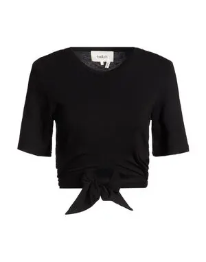 Ba&sh Viscose Blend Cropped Top With Tie Detail
