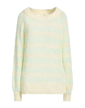 VICOLO Intarsia-knit Striped Sweater - Green