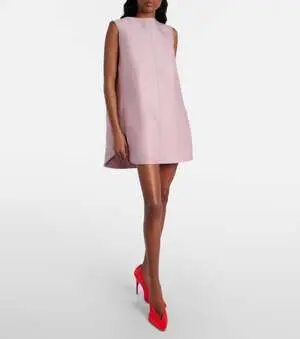 Balenciaga Silk And Wool Minidress - Pink